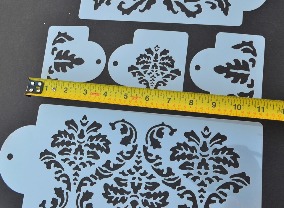 6 Piece Cake decorating Airbrush Icing Frosting Fondant Elegant Lace ...