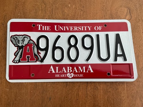 2000 University of Alabama License Plate Tag 9689UA | eBay