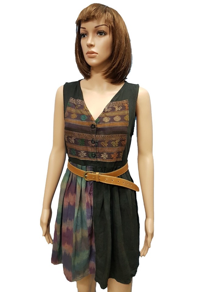 Vintage Guatemalan Latin America Women Huipil Dress 100% Cotton Aztec ...