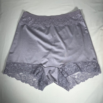 Pretty Lavender Rhonda Shear Lace Trim Plus Size Control Panties. Size ...