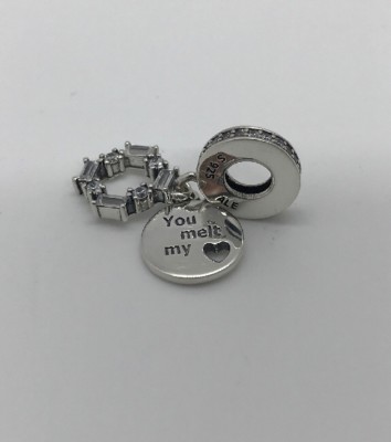 Authentic Pandora Ice Carving, Clear CZ Dangle Charm Bead 797553CZ | eBay