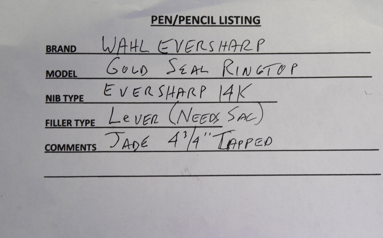 Wahl Eversharp gold seal Fountain Pen 1920s JADE ORIGINAL BOX 14K NIB ESTATE | eBay