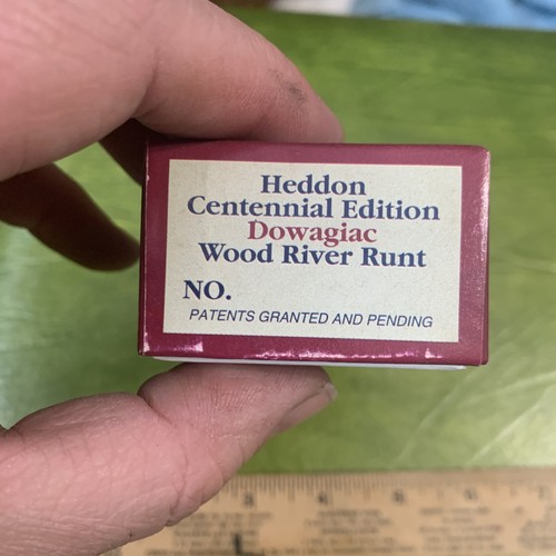 Heddon Wood River Runt Centennial Edition w/Box, Fishing Lure & Paper ...