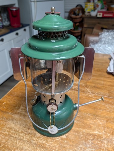 Coleman 220D Dual Mantle Lantern With Reflector & Handle Tested | eBay