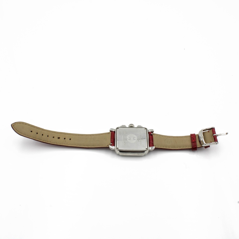 Michele Deco White Dial Chronograph Date Window Womens Quartz Watch # ...