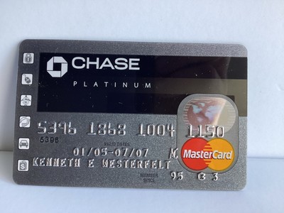 Chase platinum master charge credit card expired 2007 | eBay
