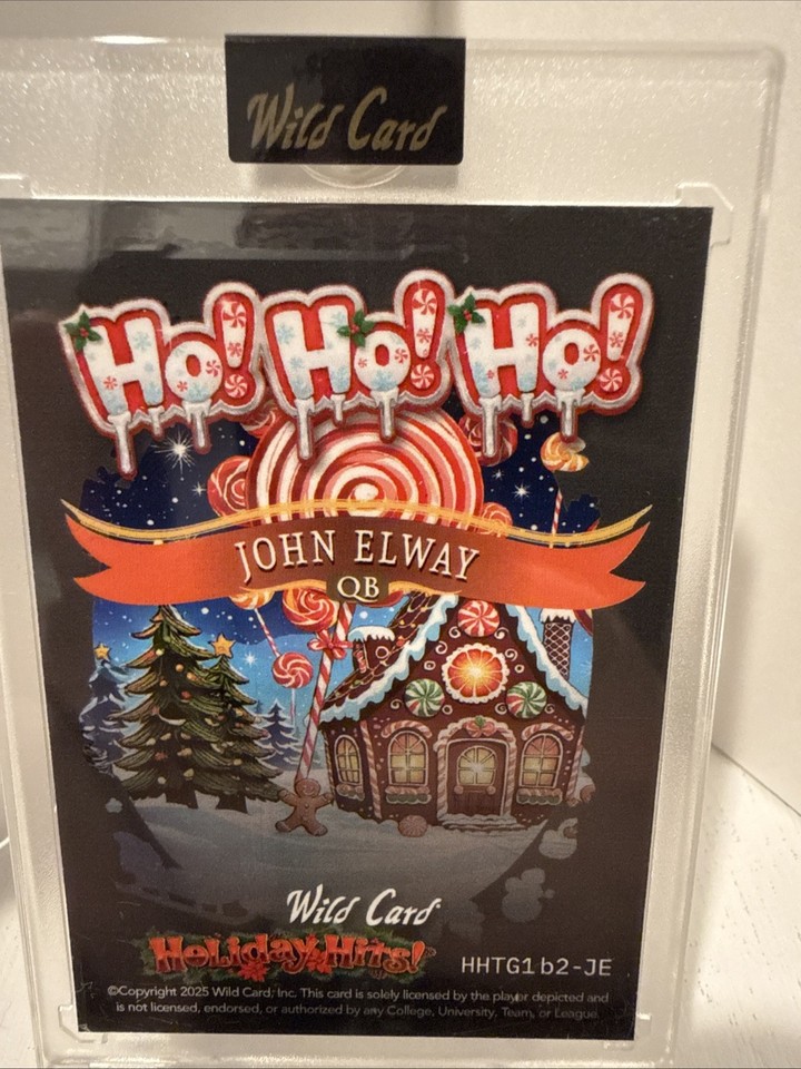2025 Wild Card Holiday Hits - John Elway True 1/1 - Gold Vinyl Ho! Ho ...