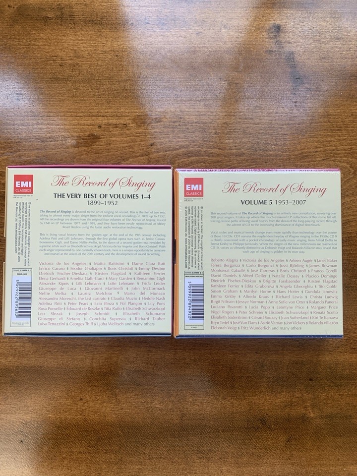 Set of 2 The Record Of Singing 20 CDs Best Of Volumes 1-4 & 5 BOX SETS ...
