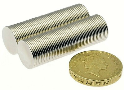Super Strong Magnets 1/2" x 1/32" Powerful * 0.5Kg PULL * Thin Small ...