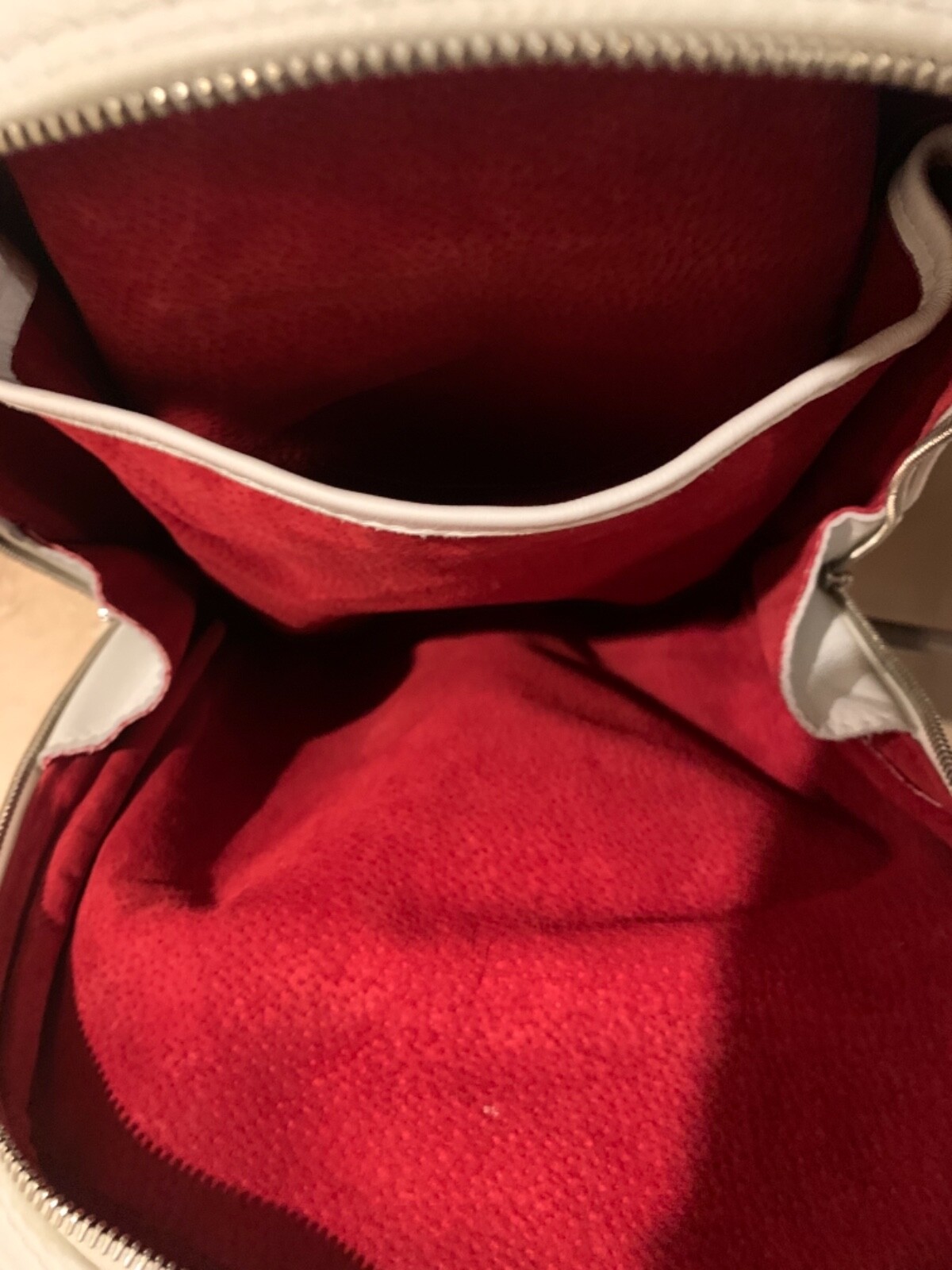 Leather backpack custom white - Gem