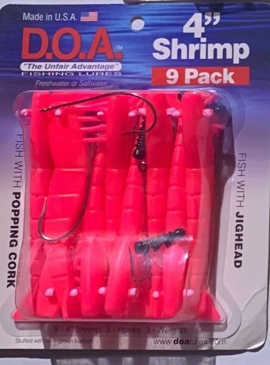 9 DOA 3" & 4" + 3 HOOKS & 3 WEIGHTS CHOOSE 5 Colors FREE Expedited READ ...