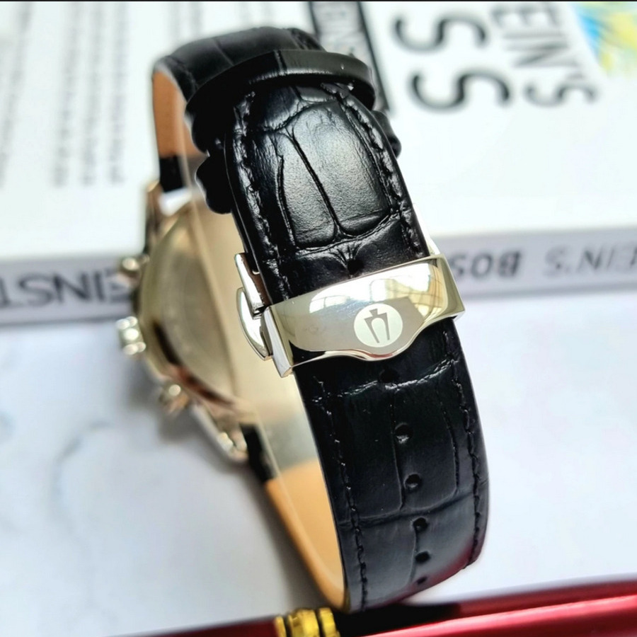 Bulova Sutton Green 96B310 Dial Black Band Chronograph Men's Watch ...