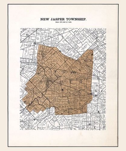 1896 Map of New Jasper Township Greene County Ohio | eBay