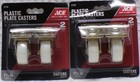 Lot of 2 ACE Plastic Plate Casters Wheels 1-5/8 in 2 Each 51132 | eBay