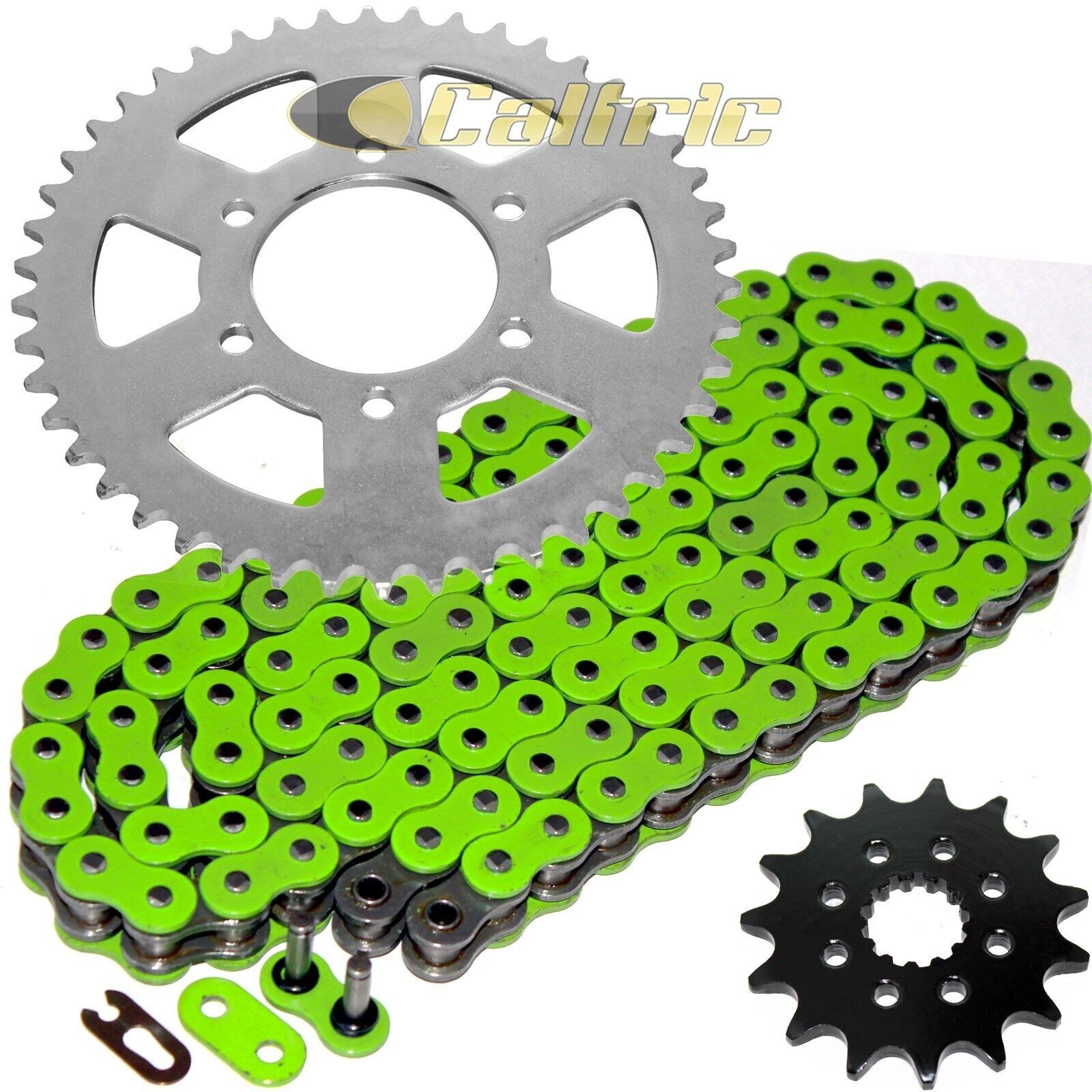 Green O-Ring Drive Chain & Sprockets Kit for Kawasaki EX650 Ninja 650R ...