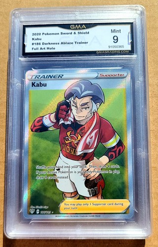 GMA 9 MINT Kabu 186/189 SWSH Darkness Ablaze Full Art Trainer Pokémon ...