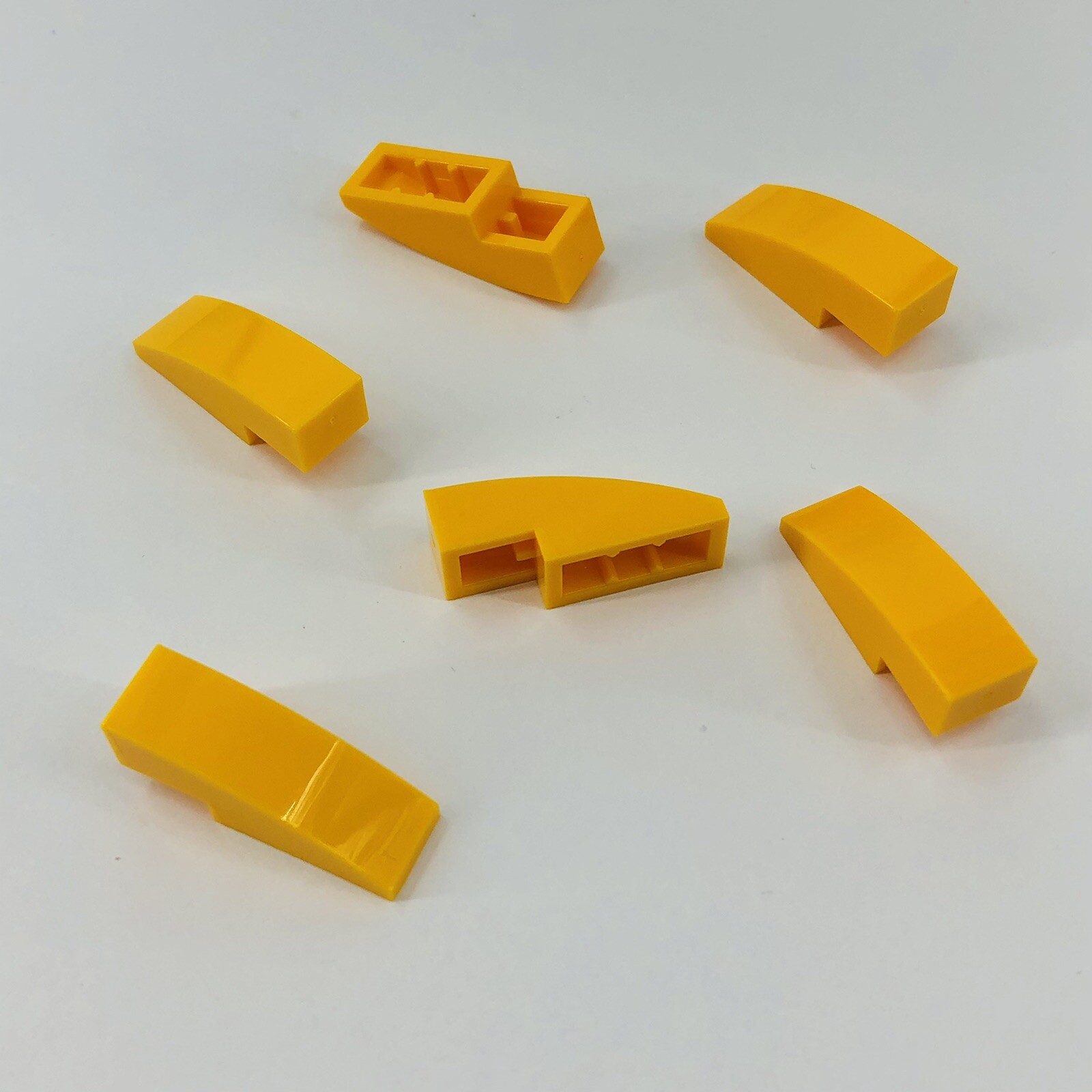 50950 LEGO Parts Slope Curved 3x1 No Studs BRIGHT LIGHT ORANGE (6) | eBay