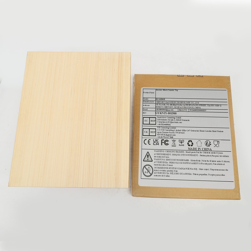 75*60cm Butcher Block Counter Top, DIY Solid Wood Slab, 1.4'' Thick ...