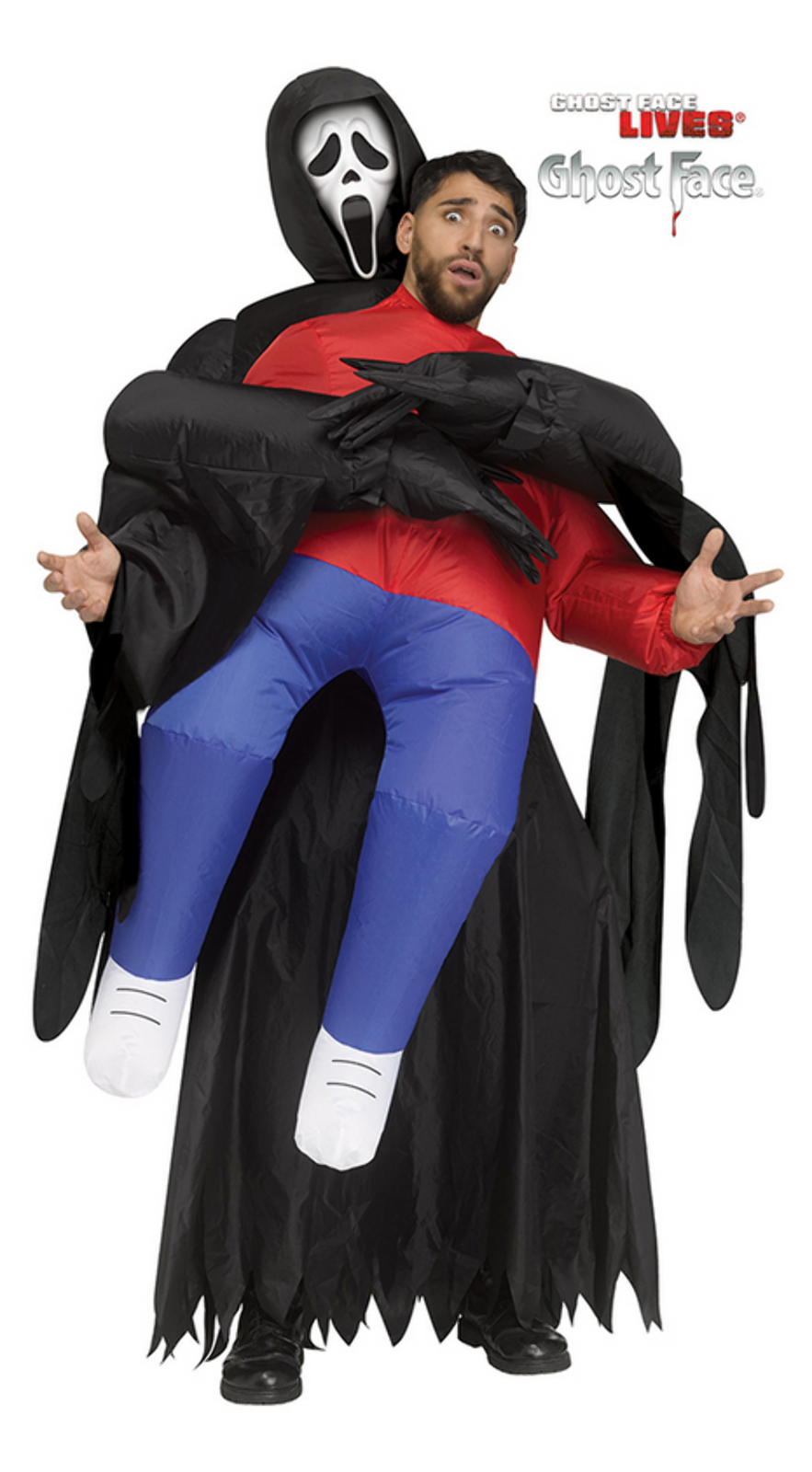 Ghost Face Inflatable Carry Me Scream Adults Halloween Fancy Dress ...