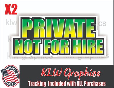 Private Not for Hire Decal Sticker Car Turbo Diesel Truck Trailer Semi ...