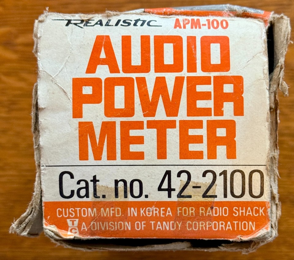 Realistic APM-100 Audio Power Meter Tested & Working in OEM BOX - FREE ...