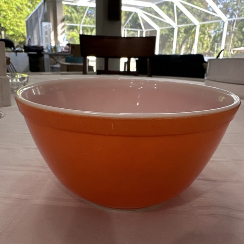 Vintage Pyrex Orange Mixing Nesting Bowl #402 1.5 QT. | eBay