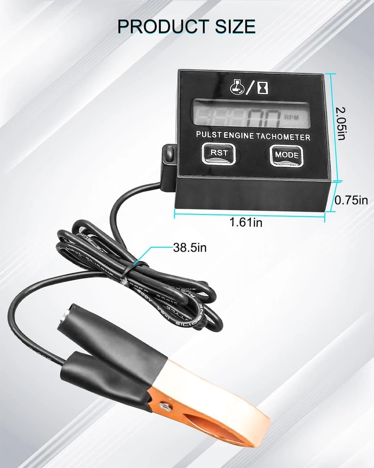 Small Engine Digital Inductive RPM Tachometer Tool Fit for Chainsaw ...