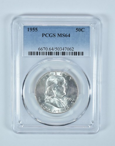 1955 Franklin Half Dollar MS64 PCGS Blue Label *4193 | eBay