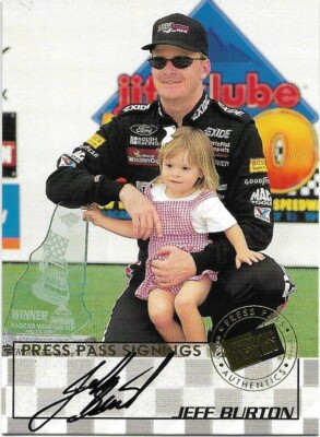 JEFF BURTON 1998 PRESS PASS SIGNINGS CARD AUTOGRAPH NASCAR | eBay