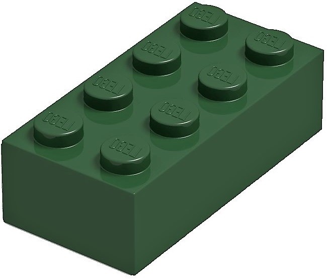 ☀️50x NEW LEGO 2x4 DARK GREEN Bricks (ID 3001) BULK Parts star wars ...