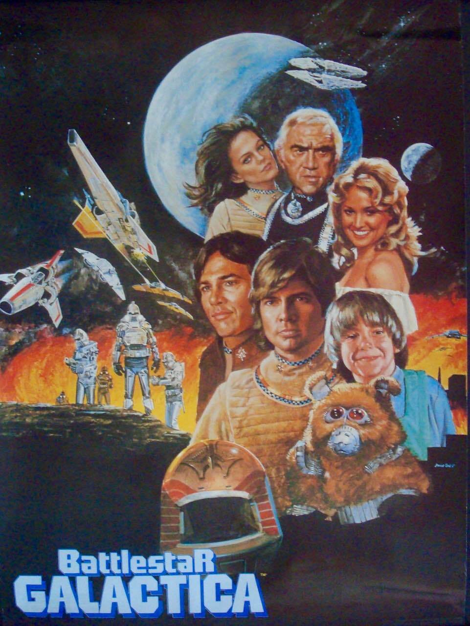 BATTLESTAR GALACTICA commercial movie poster 1978 LORNE GREENE JOHN ...