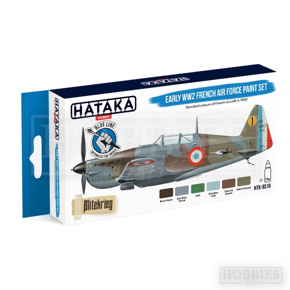 Hataka Blue Brush Optimised Paint Set Acrylic Model Vehicles WW2 Modern ...