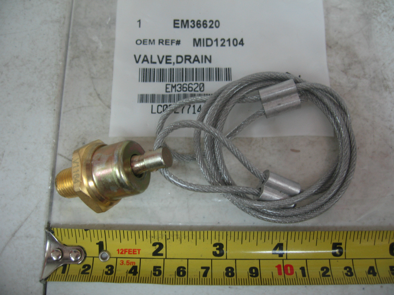 Manual Pull Drain Valve 52in Lanyard Excel P/N EM36620 Ref# Haldex ...