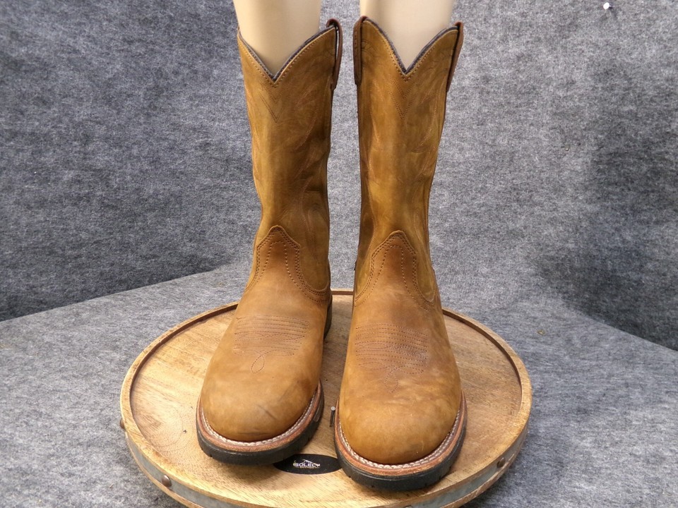 Red Wing Men’s Pecos 1122 Brown Leather Vintage USA Western Work Boots ...