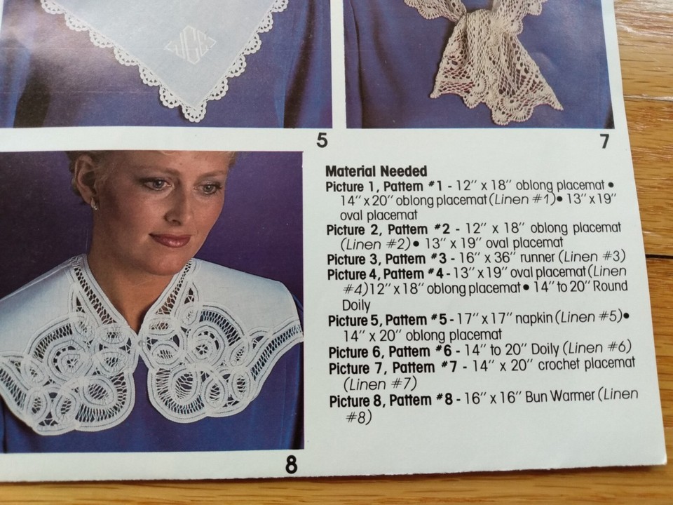 Vintage Doily Collars Sewing Patterns Table Linens Crafts by Elizabeth ...