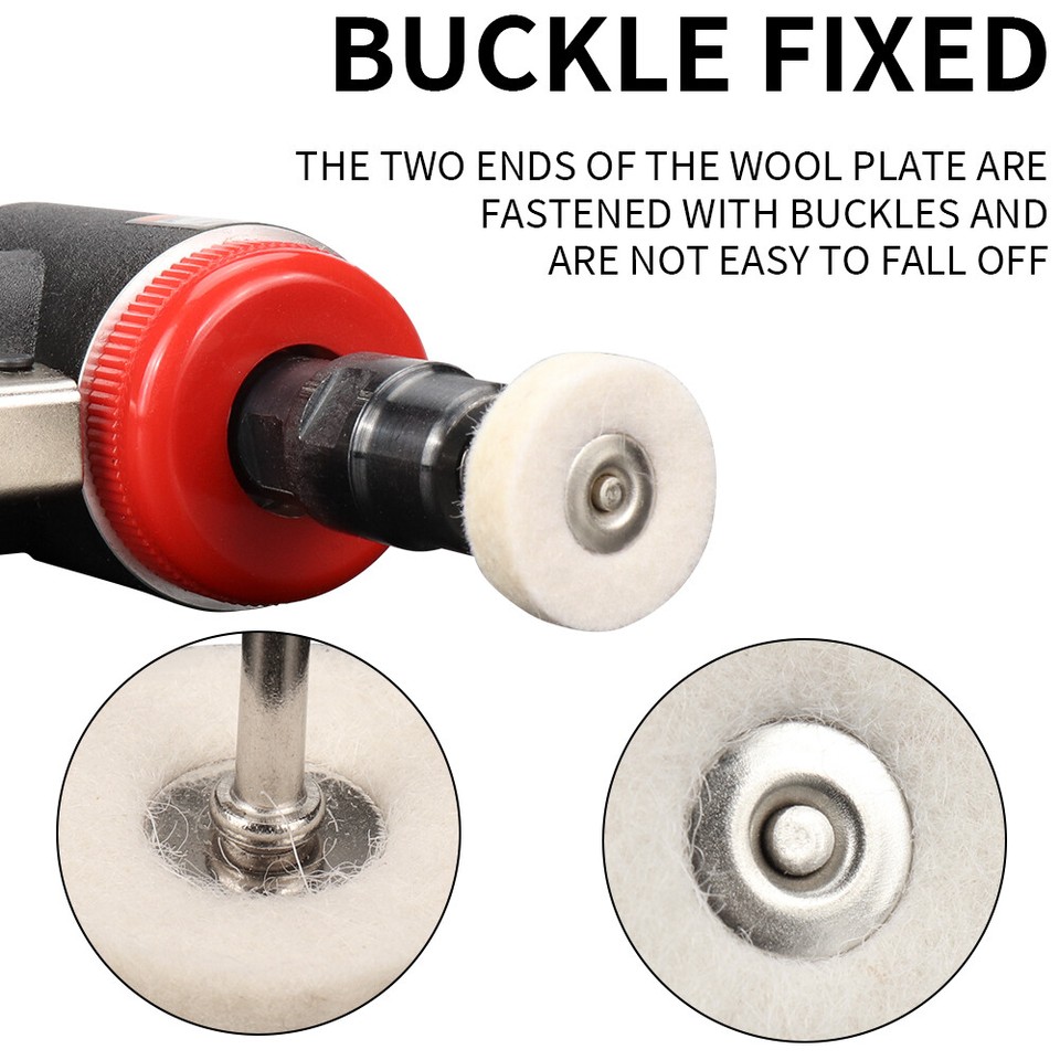 20Pcs 25mm Felt Polishing Buffing Pads Wheel Wool Dremel Rotary Tool ...