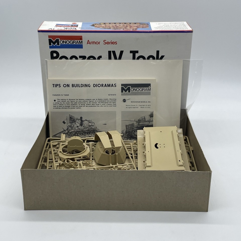 1972 Monogram Armor Series Panzer IV Tank Model Kit | eBay