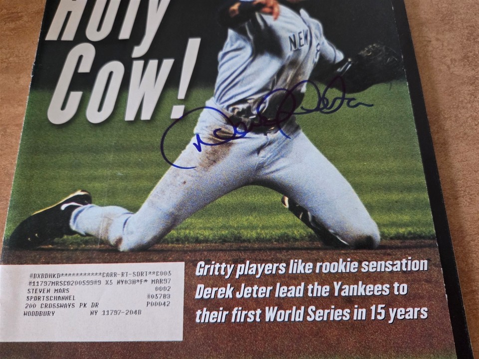 Derek Jeter Hand Signed Sports Illustrated Magazine 10/21/96 ...