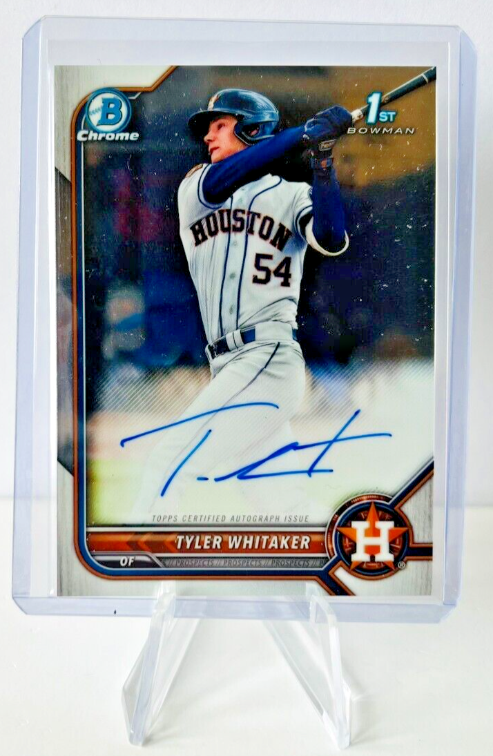 TYLER WHITAKER 2022 Bowman Chrome #CPA-TW 1st Bowman Auto Houston ...