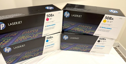 New OEM HP LaserJet 508A Toner Cartridge Set B/C/Y/M CF360A CF361A ...