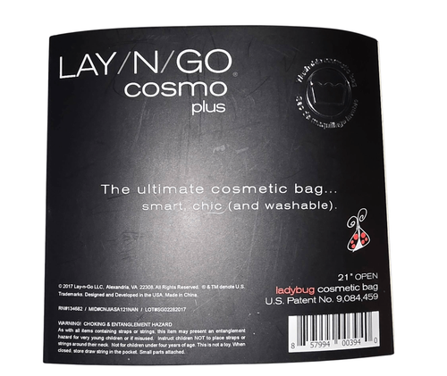 NEW 21" Lay-N-Go Cosmo Plus Washable Drawstring Make-Up Cosmetic Travel ...