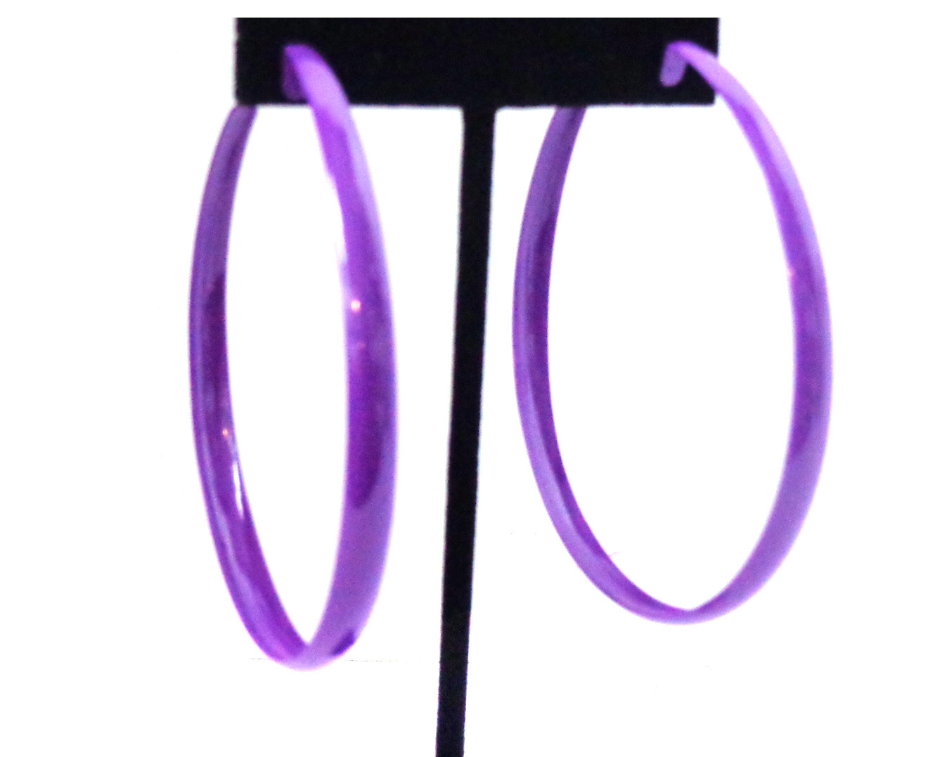 ASSORTED COLOR HOOP EARRINGS LARGE HOOPS 3 INCH HOOP EARRINGS .25 inch ...