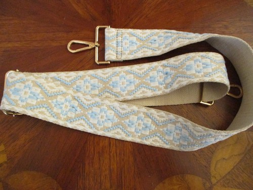 EMBROIDERED GUITAR STRAP GEOMETRIC CROSSBODY PURSE ADJUSTABLE 28"X45"X2 ...