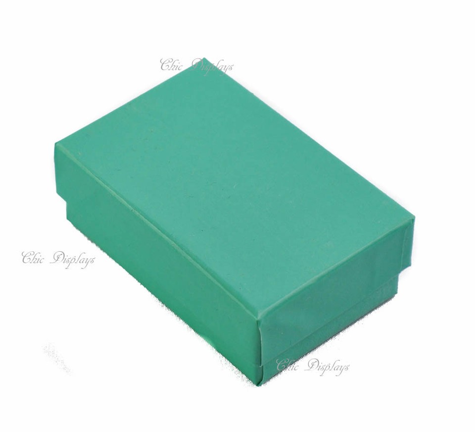 Teal Gift Boxes Glossy Teal Cotton Filled Jewelry Box for Jewelry 20~50 ...