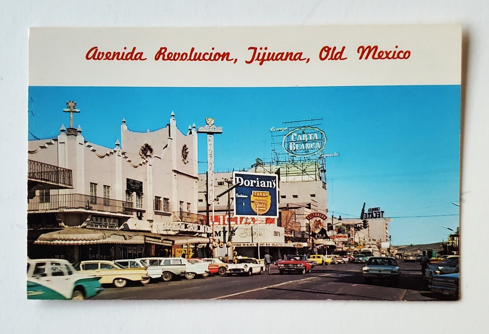 Vintage 1970's Color RPPC Postcard Avenida Revolucion Tijuana Mexico | eBay