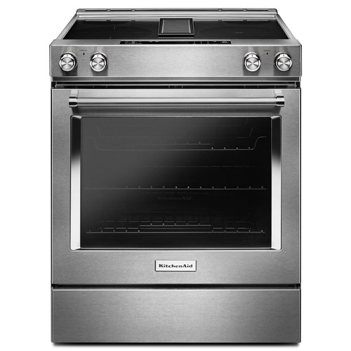 KITCHENAID KSEG950ESS 30 Inch Slide-In Electric Range with 4 Elements ...