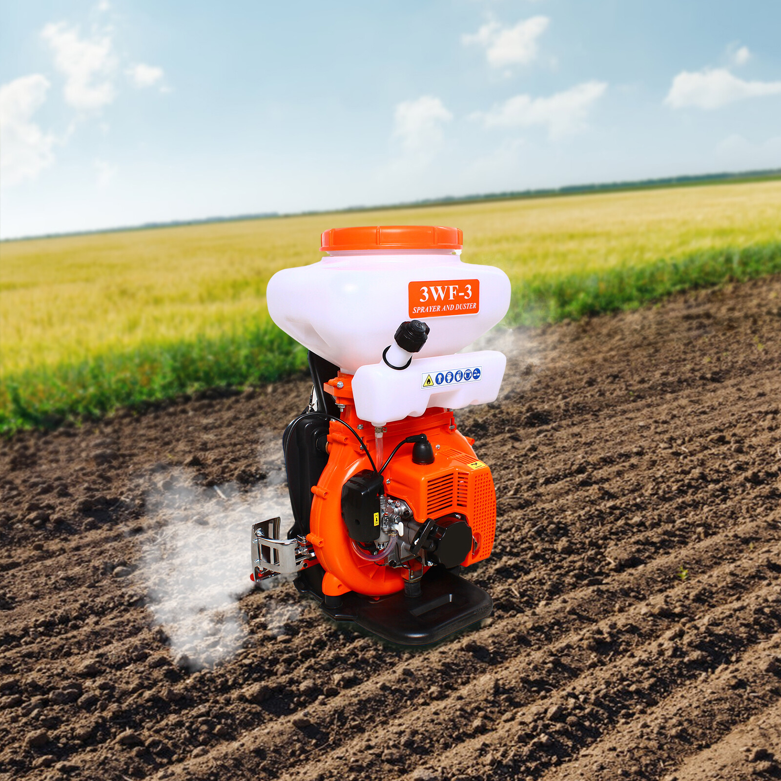 3.7Gal Backpack Agricultural Mist Duster Sprayer, Gasoline Powered ...