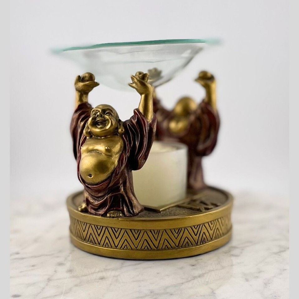 Happy Buddha Essential Oil Burner – Laughing Ho Tai with Tealight ...