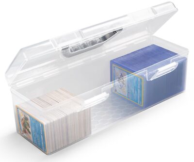 Trading Card Storage Box, Sports Cards Storage Box with Handle, Plastic ...