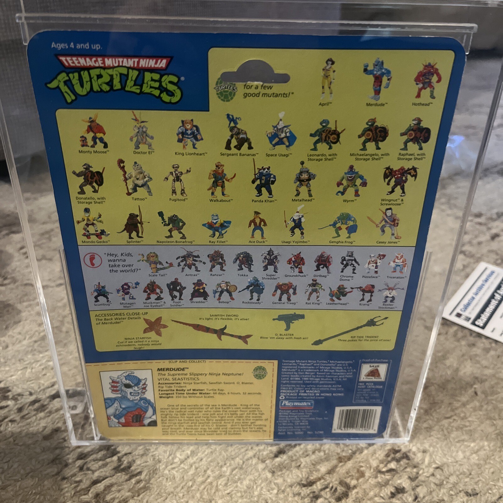 1992 teenage mutant ninja turtles Merdude CAS 90. 90-85-95. Case Fresh ...